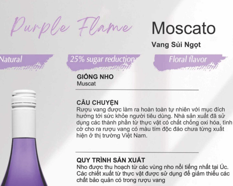 Vang tím - Purple Flame Moscato - HoangBon Wine